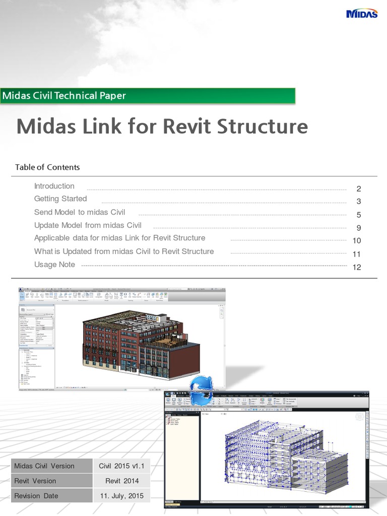 Midas Link for Revit Structure Guide | PDF | Autodesk Revit | Software