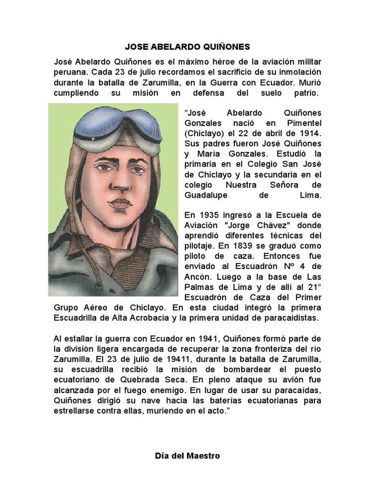 Biografía de José Abelardo Quiñones | PDF | América del Sur | Agitación