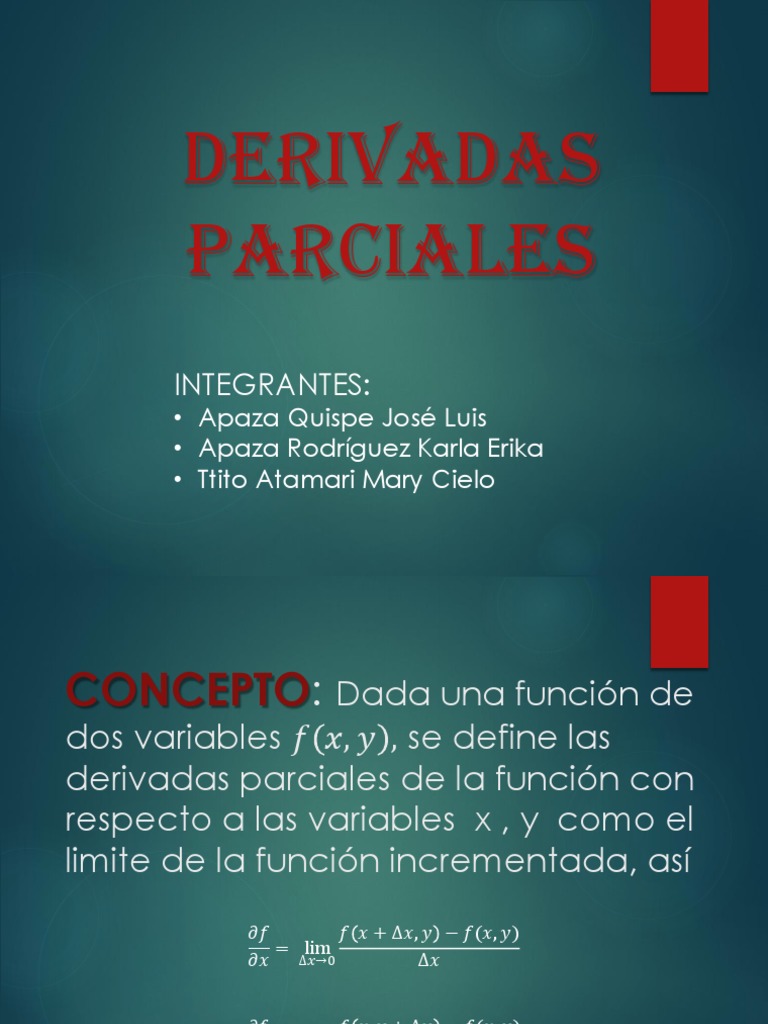 Derivadas Parciales Tif | PDF | Derivado | Pendiente