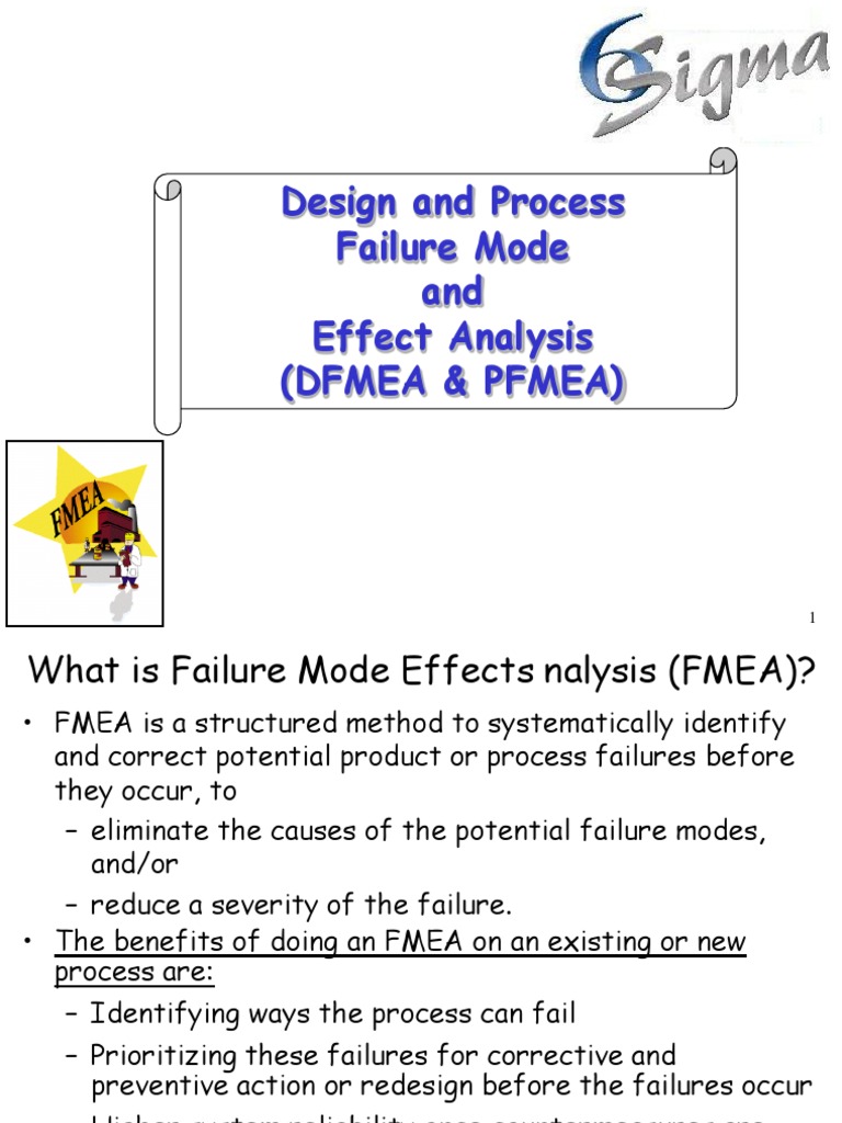 Design and Process Failure Mode and Effect Analysis (Dfmea & Pfmea ...