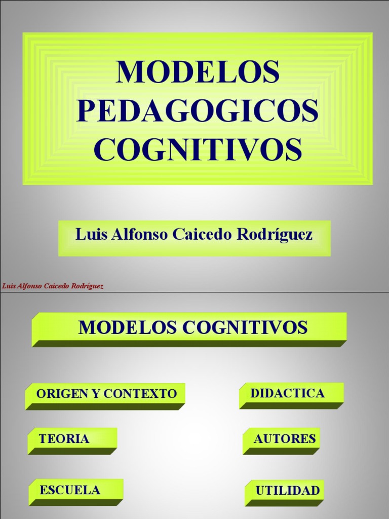 4. Modelos Cognitivos 5 | Desarrollo cognitivo | Aprendizaje