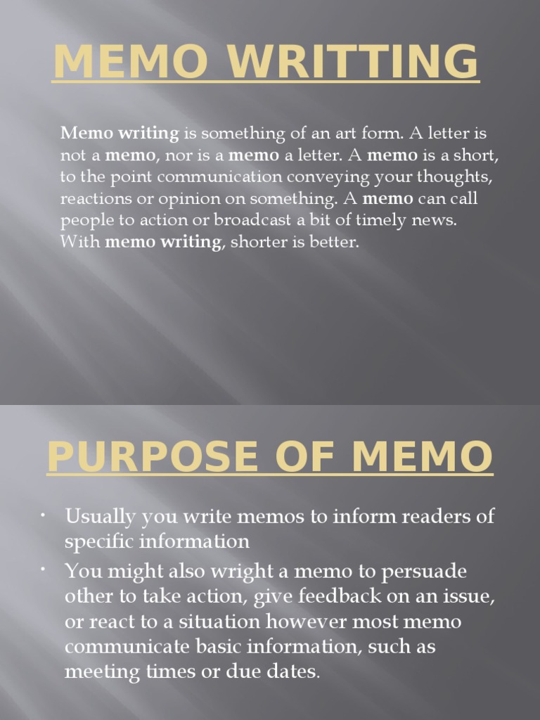 Memo Writting | Download Free PDF | Memorandum | Information