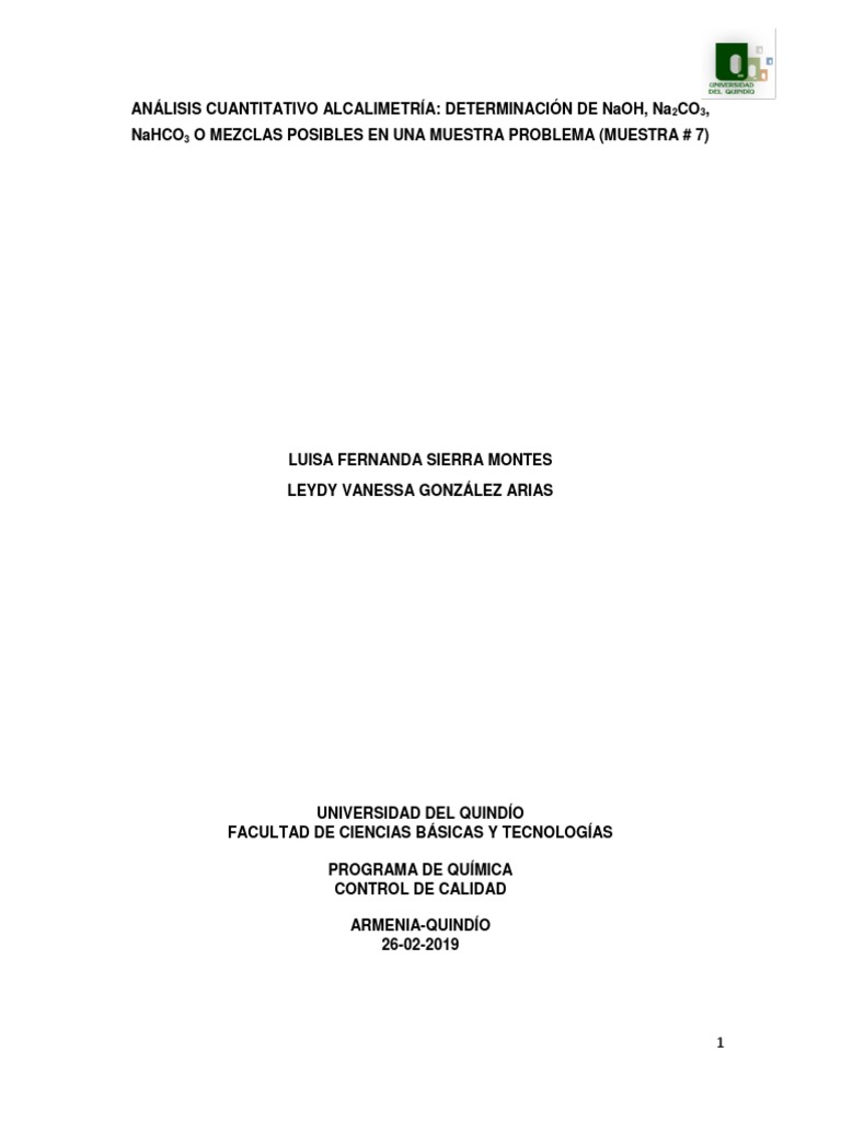 Alcalimetria 3 | PDF | Valoración | Química