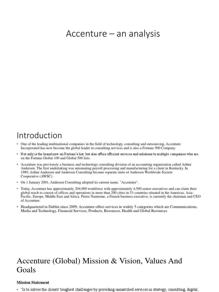 OB Accenture | PDF | Accenture | Strategic Management