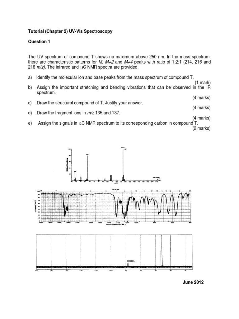 Analysis of UV-Vis, Mass Spectrometry, Infrared Spectroscopy and 13C ...