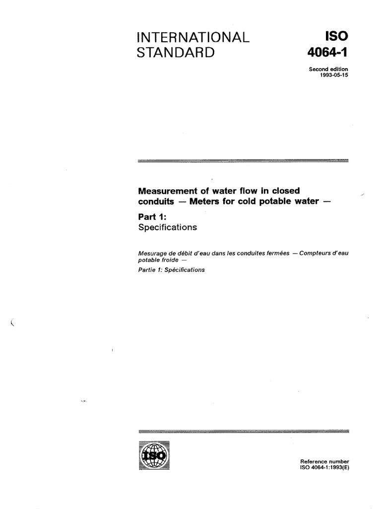 Iso 4064-1, 1993 PDF | PDF
