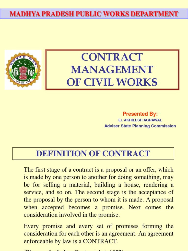 Contract Management PWD 22-8-2017 | PDF | Specification (Technical ...