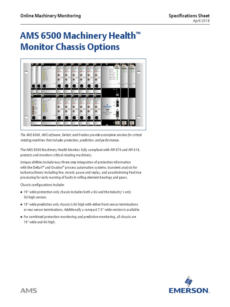 Product Data Sheet Csi 6500 Machinery Health Monitor Chassis Options ...