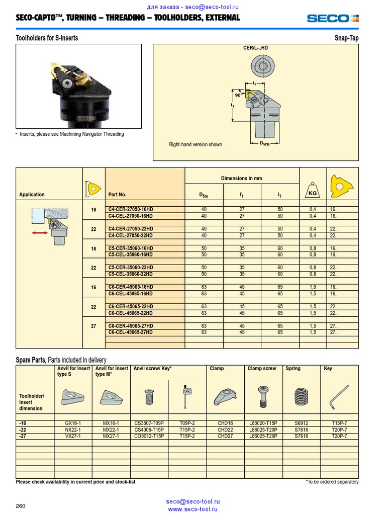 2012 Seco Capto Modulnaya Osnastka en Page260 | Download Free PDF ...
