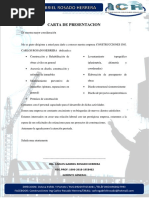 Carta de Presentacion de Una Empresa Constructora | PDF | Business | Planificación