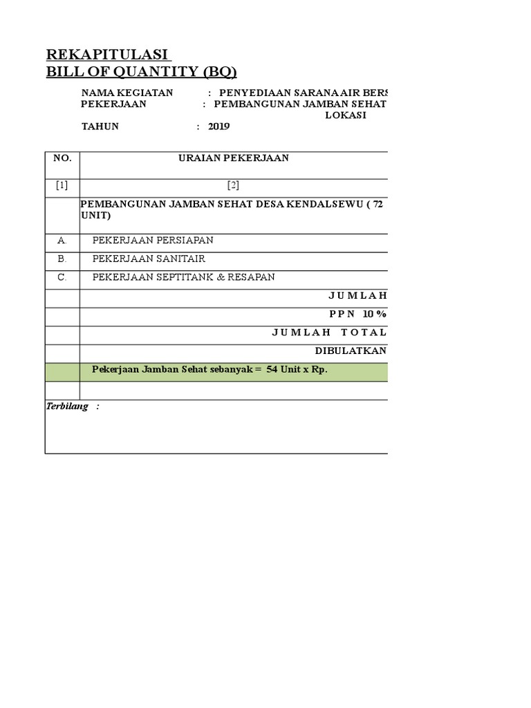 Pembangunan Jamban Sehat Desa Sambung | PDF