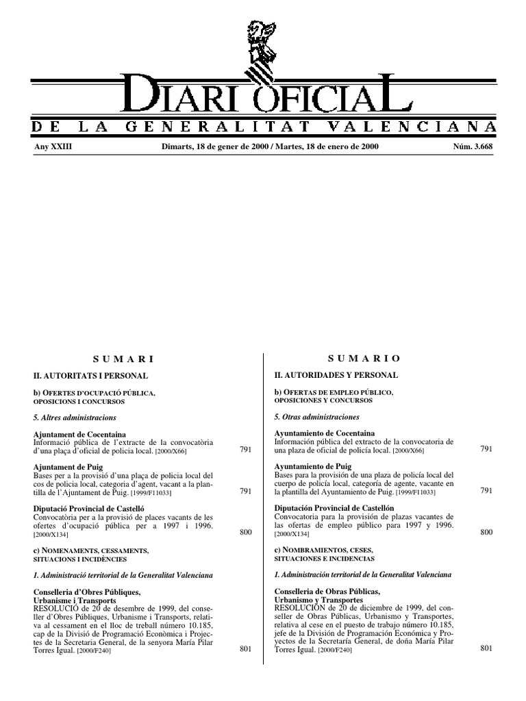 Dogv 3668A | PDF | Gobierno | Educación avanzada