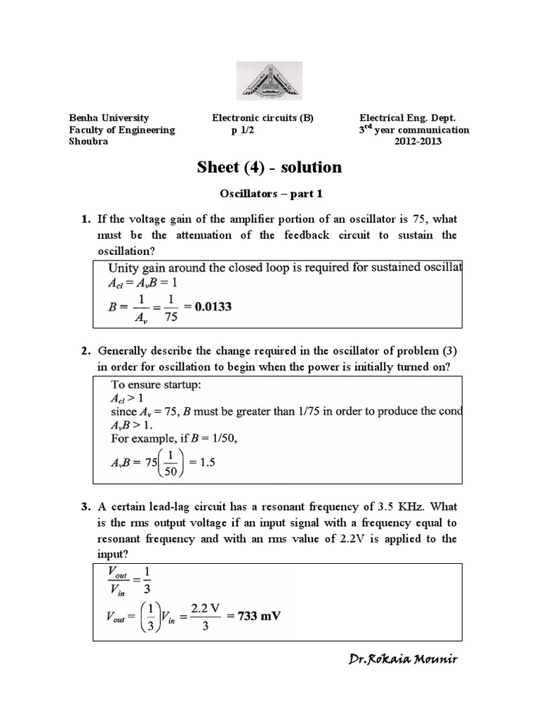 Sheet 4 Solution | PDF | Teaching Methods & Materials | Science ...