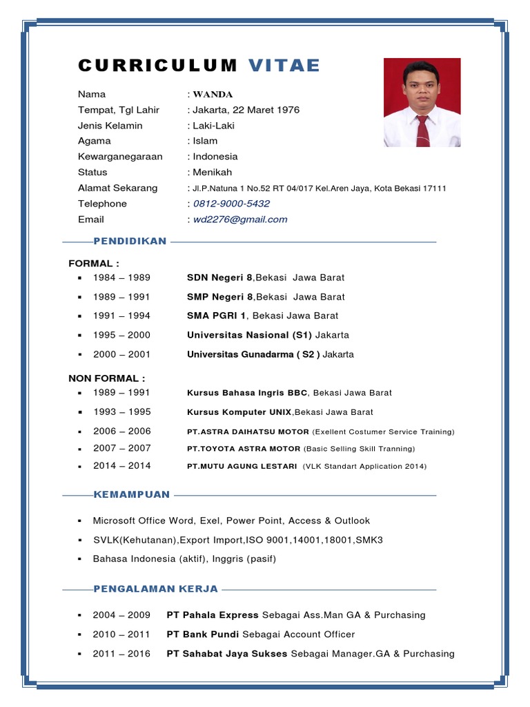 CV Wanda New 2017 | PDF