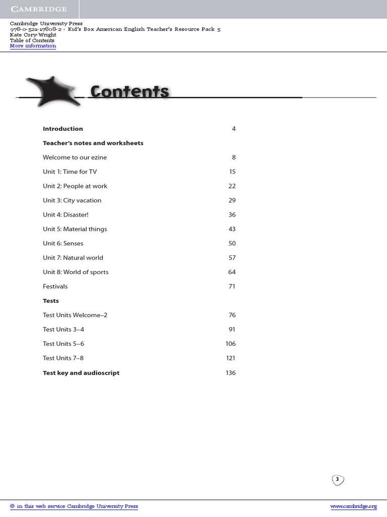 Kids Box American English Level5 Teachers Resource Pack With Audio ...