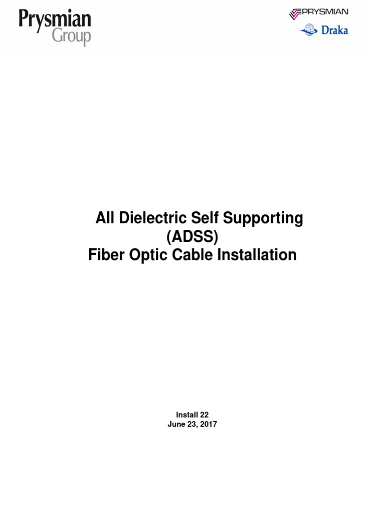 Prysmian ADSS Installation | PDF | Electric Power Transmission ...