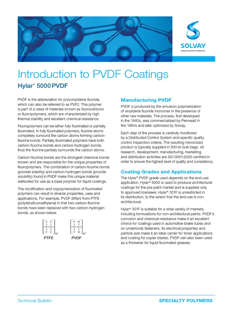 Hylar 5000 PVDF Intro - EN v2.1 - 0 | PDF | Fluorine | Chemistry