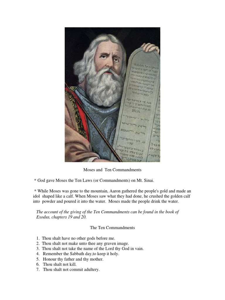 God's Law Given: The Story of Moses Receiving the Ten Commandments from ...