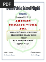 Physics PROJECT Class 12th. | PDF | Prism | Refraction