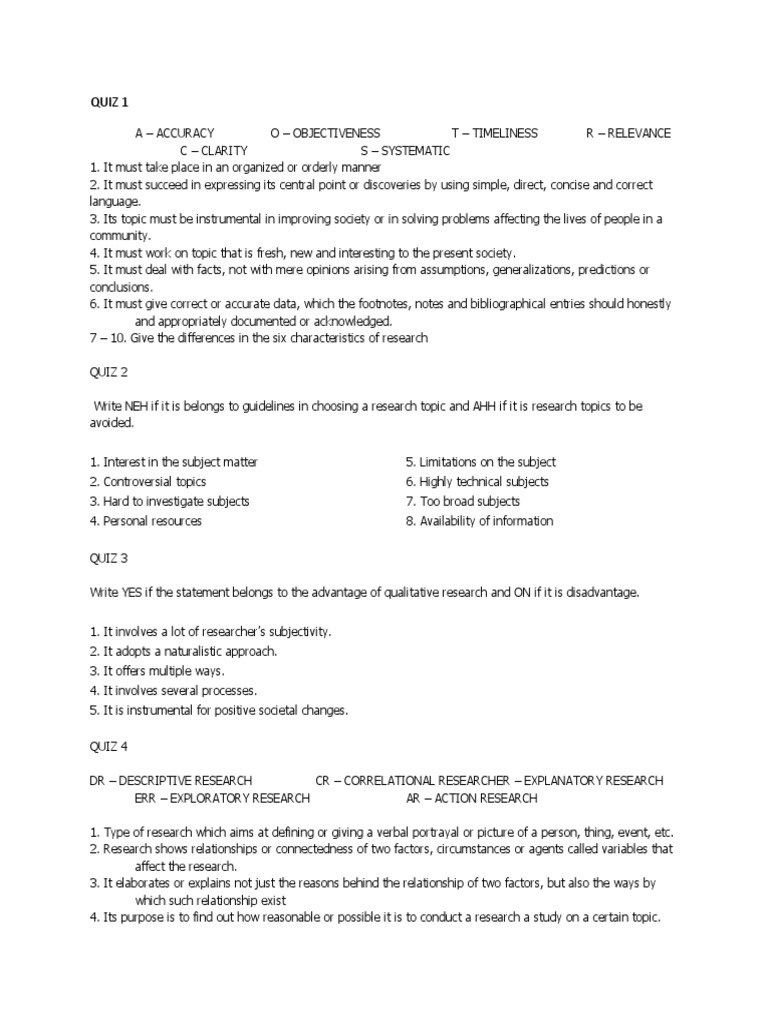 Quiz 1 | PDF | Sampling (Statistics) | Academic Discipline Interactions