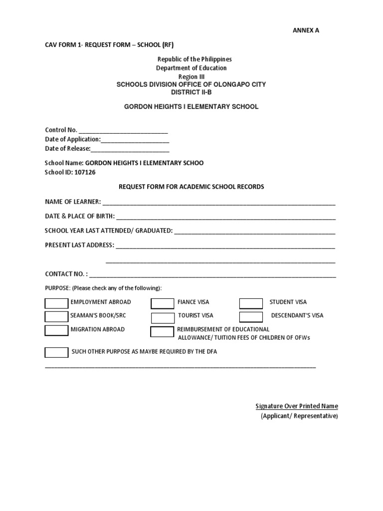Cav Forms | PDF | University And College Admission | Travel Visa