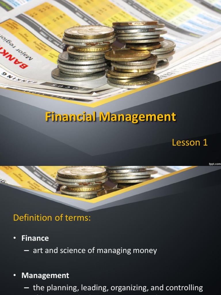 Financial Management: Lesson 1 | PDF | Partnership | Limited Partnership
