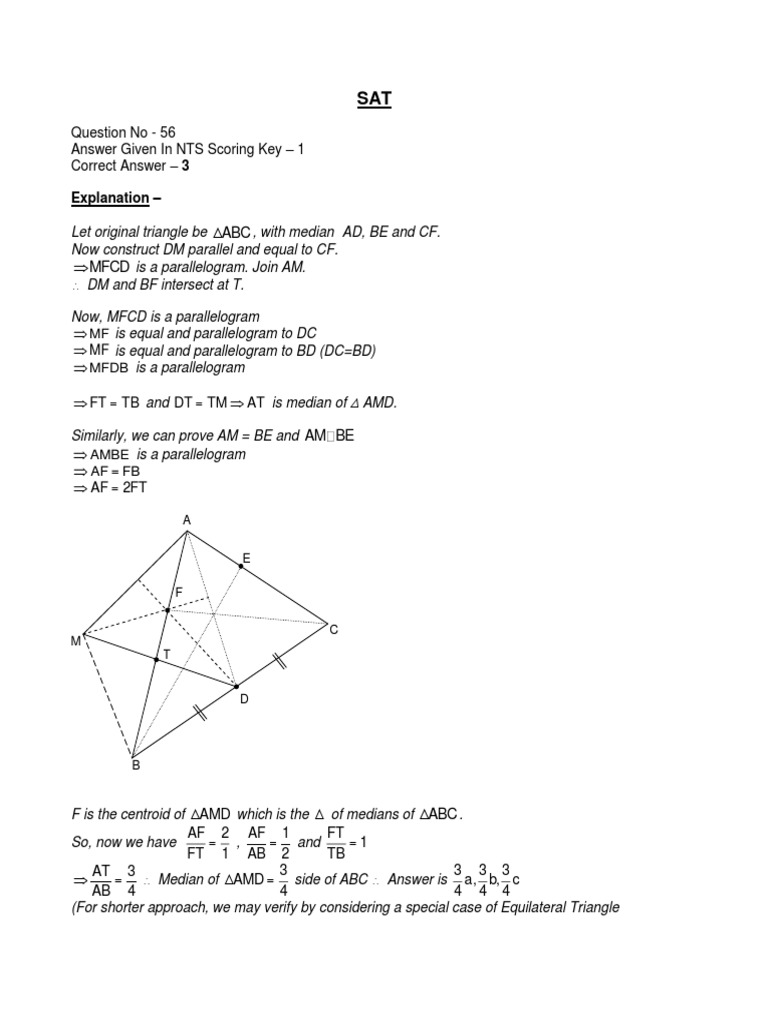 ABC MFCD: Question No - 56 Answer Given in NTS Scoring Key - 1 Correct ...