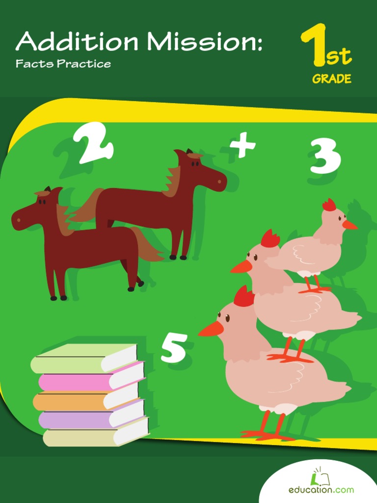 Grade 1 Addition Mission Facts Practice Workbook | PDF | Teaching ...