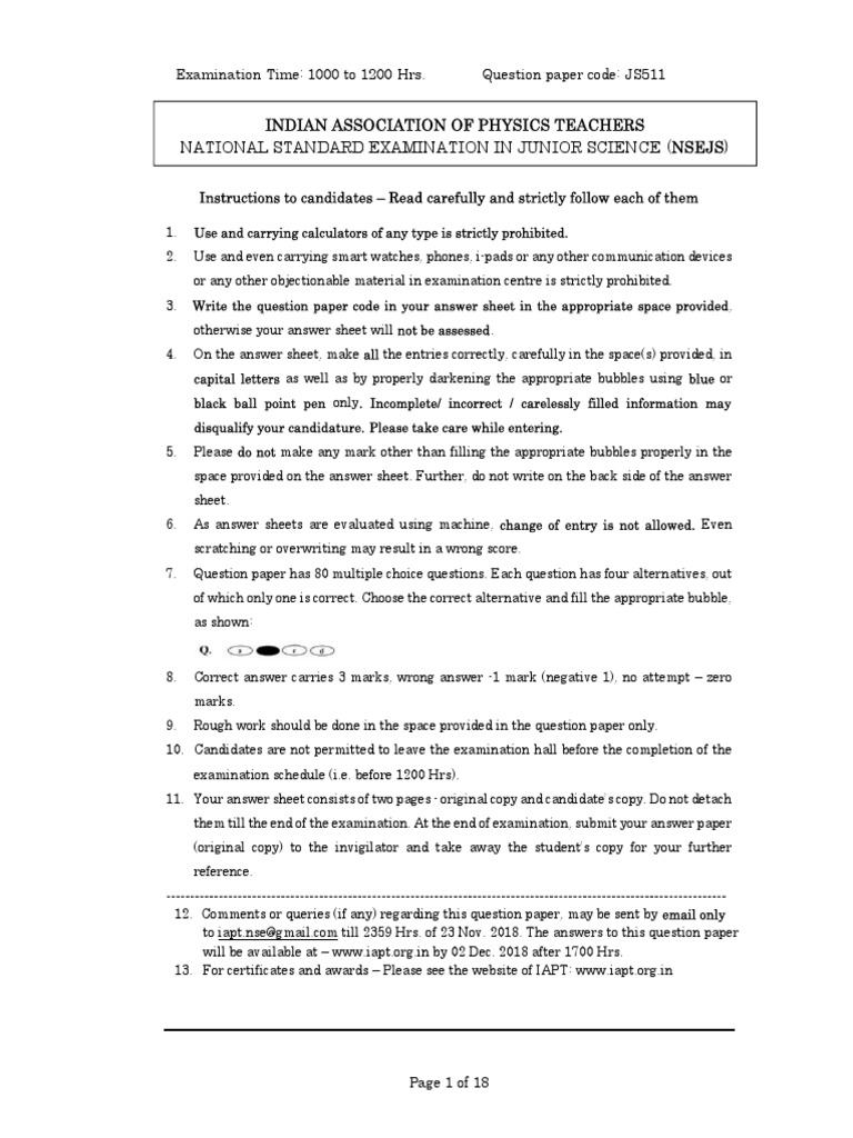 QP Nsejs Js511 | PDF | Cell (Biology) | Pituitary Gland