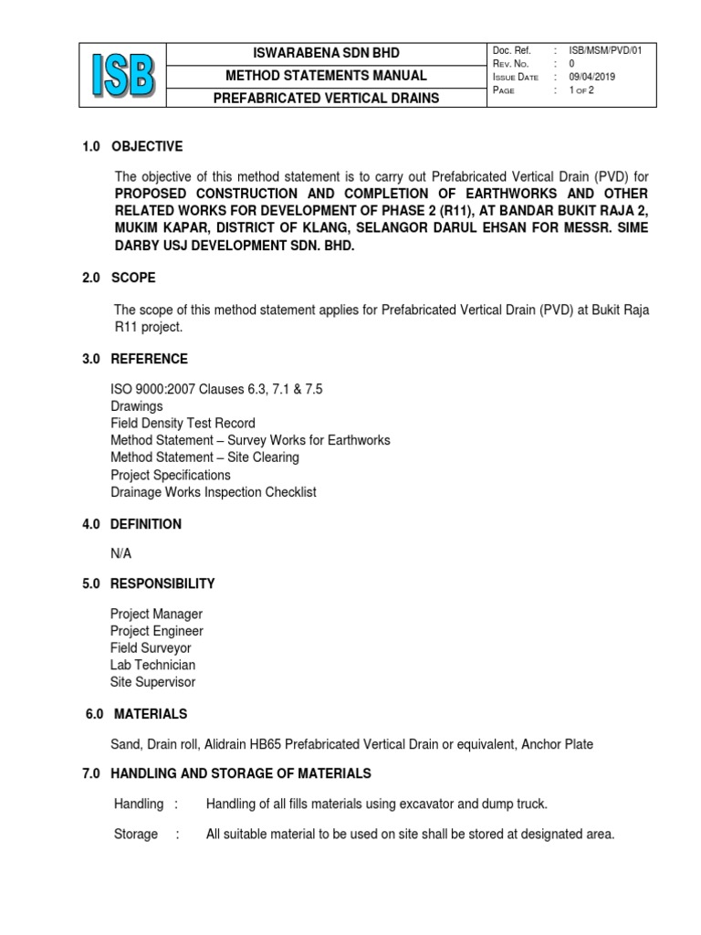 PVD | PDF | Drainage | Economic Sectors