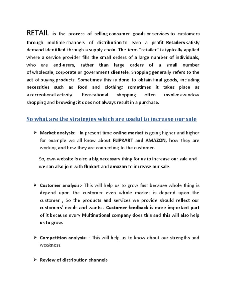 Retail: So What Are The Strategies Which Are Useful To Increase Our ...