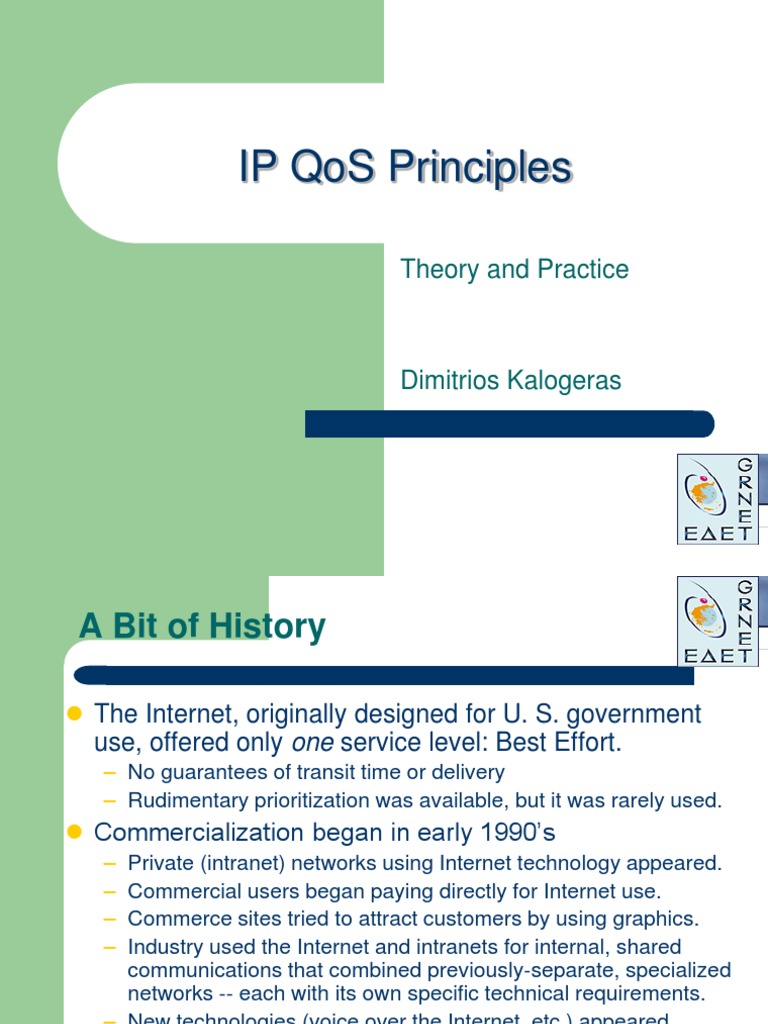 Ip Qos Principles: Theory and Practice | PDF | Quality Of Service | Network Congestion