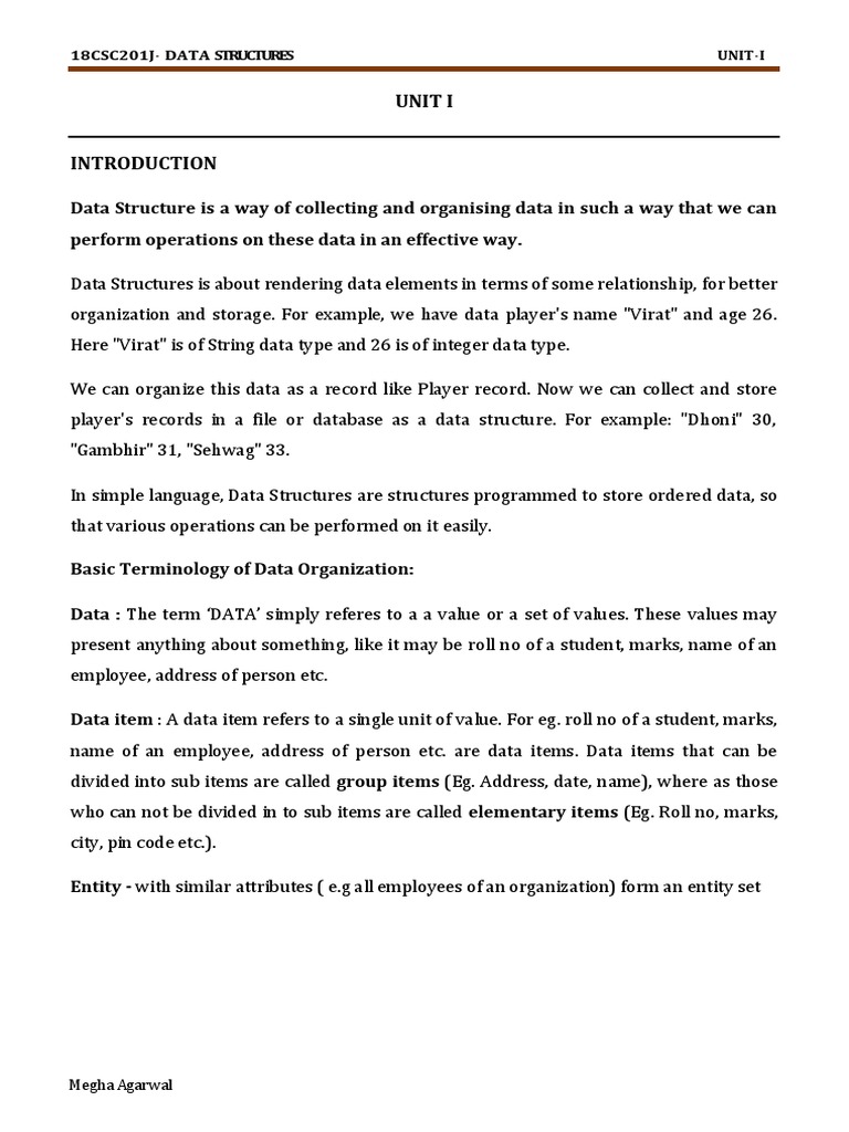 Unit I Pdf Queue Abstract Data Type Time Complexity 8071