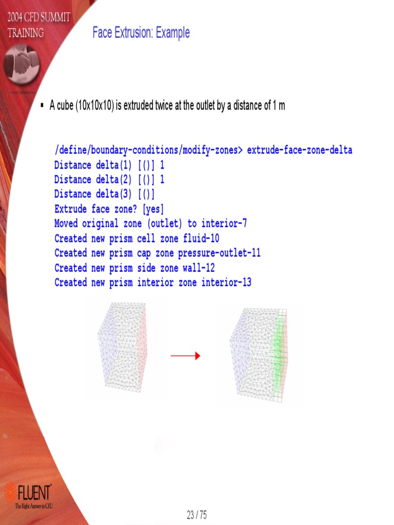 Face Extrusion: Example: A Cube (10x10x10) Is Extruded Twice at The ...