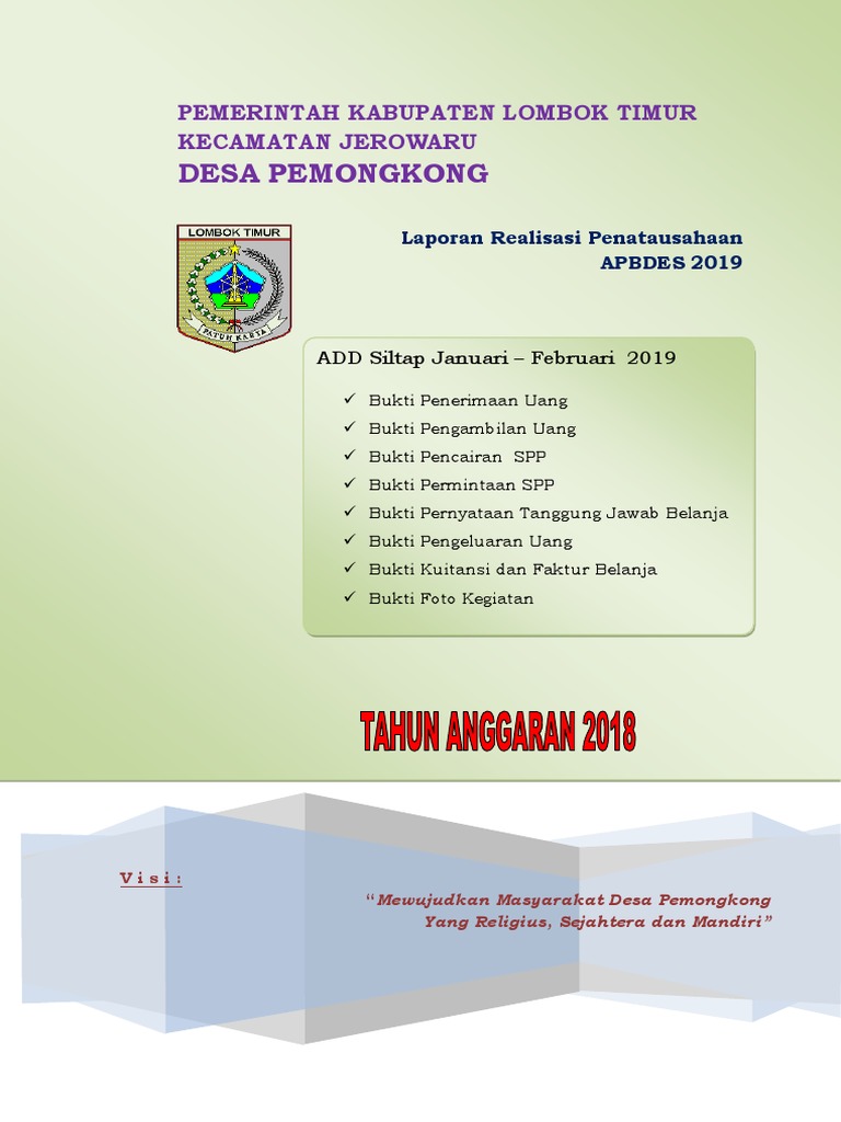 Cover Laporan Apbdes | PDF