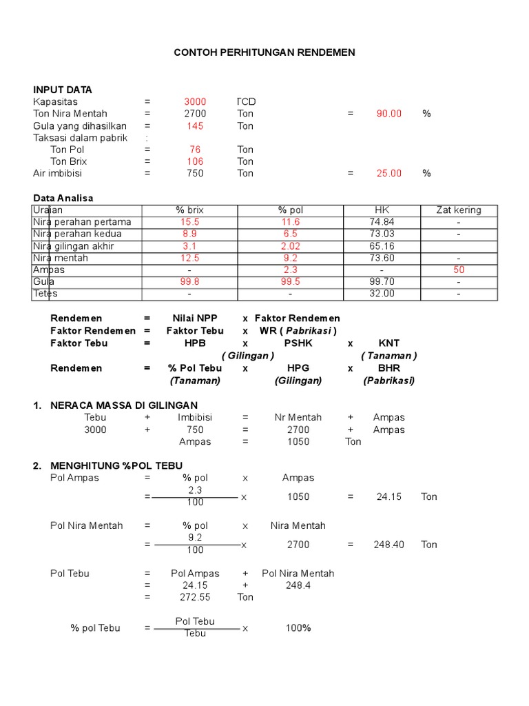 Faktor Rendemen | PDF