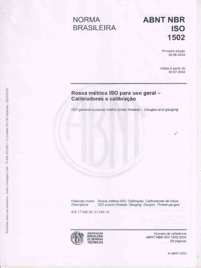 Din Iso 1502 2004 PDF | PDF