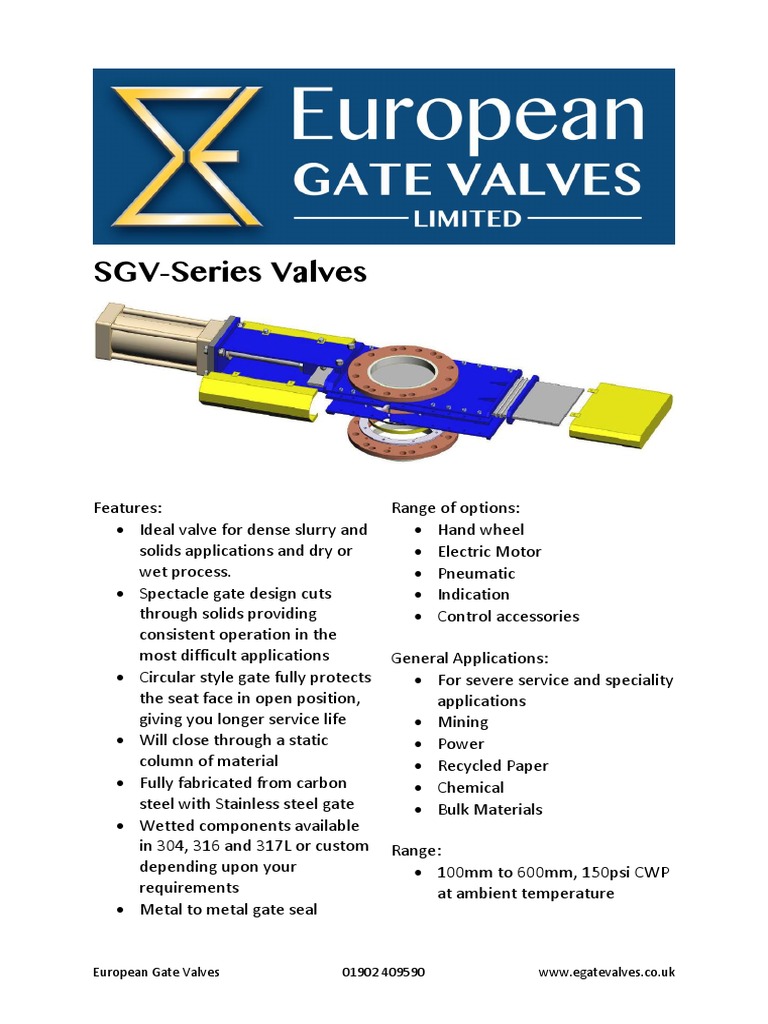 EGV SGV Series Brochure | PDF