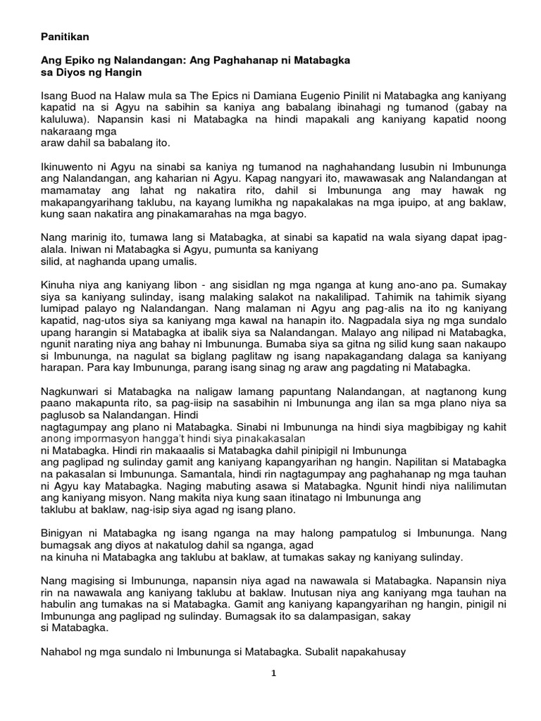 8 Panitikang Pilipino Filipino Modyul Pa | PDF