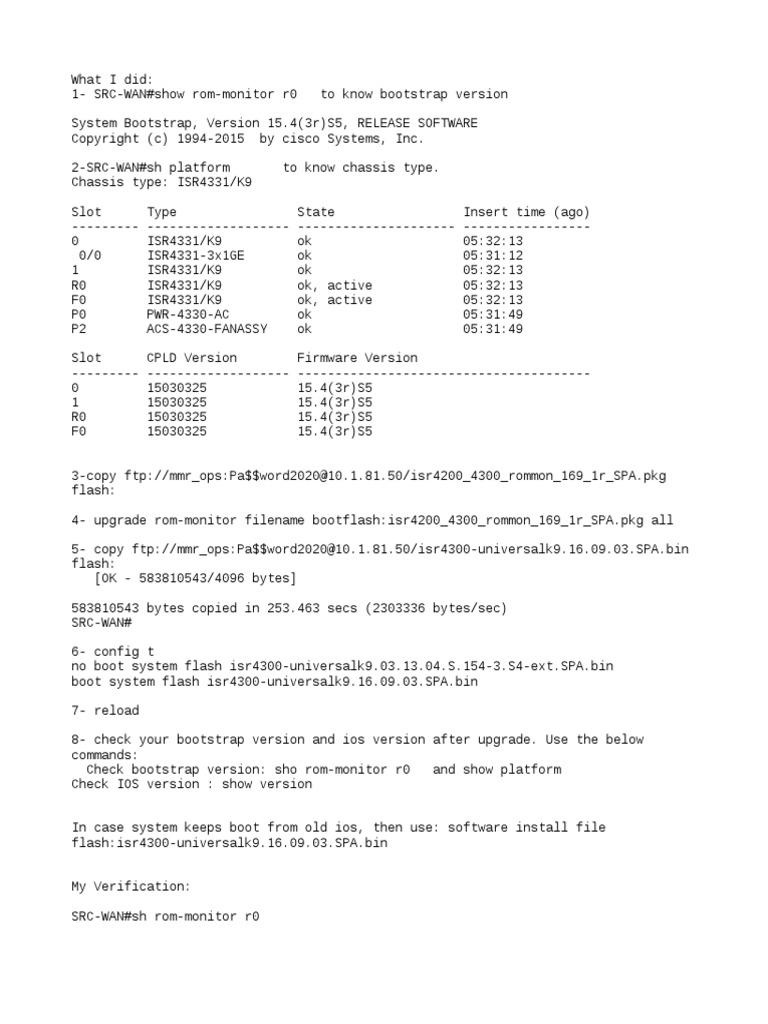 Realworld Upgrade ISRrouters | PDF | Booting | File Transfer Protocol