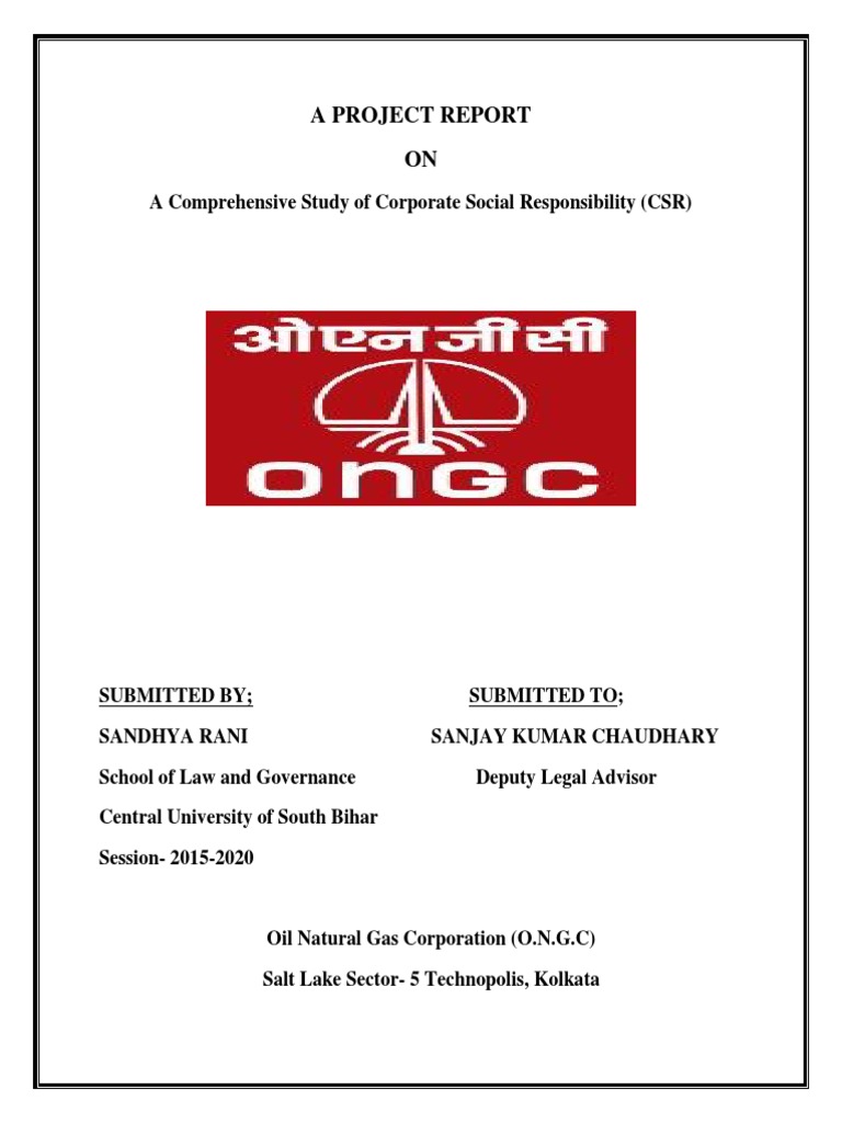 CSR Project | PDF | Corporate Social Responsibility | Business