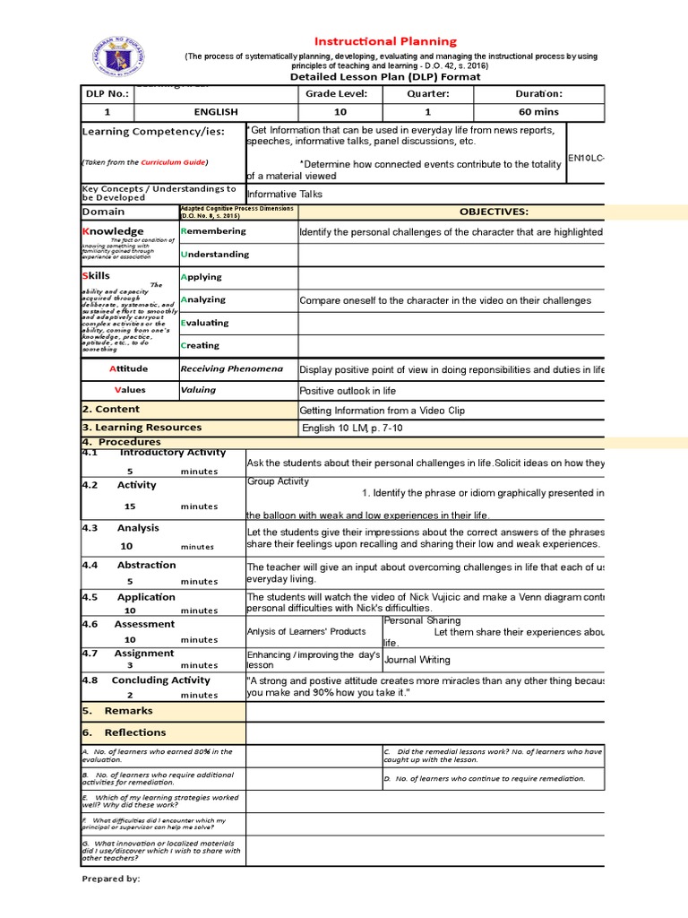 Overcoming Challenges | PDF | Lesson Plan | Learning