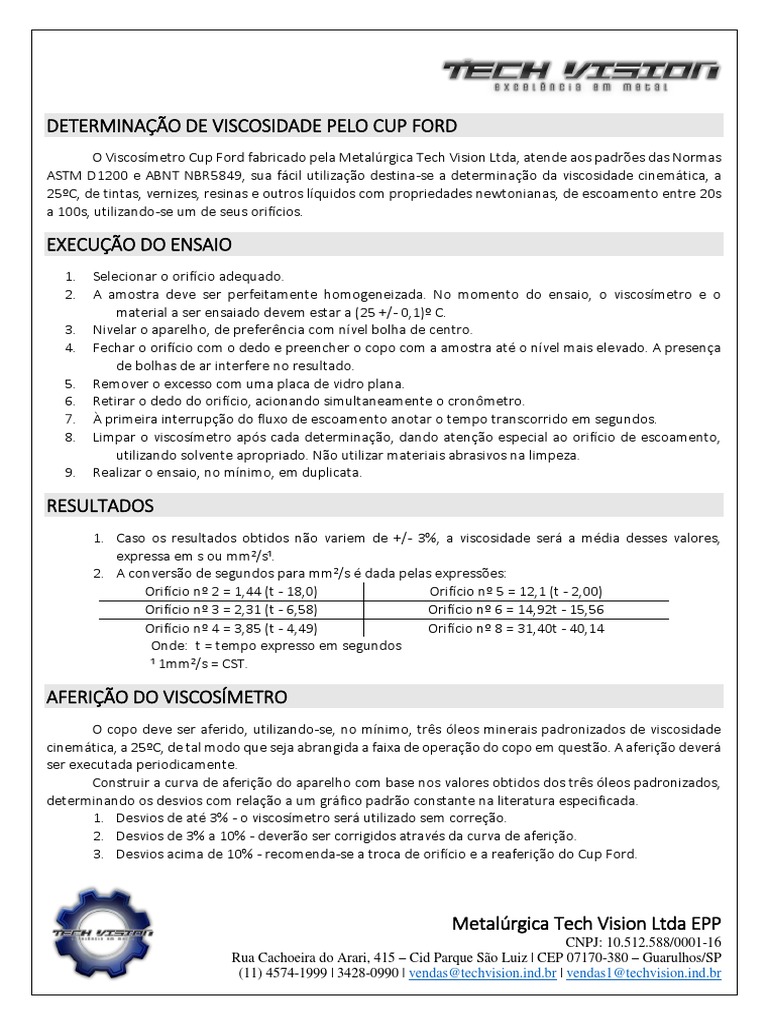 Manual Cup Ford Tech Vision - v4.0 | PDF | Mecânica | Mecânica dos fluidos
