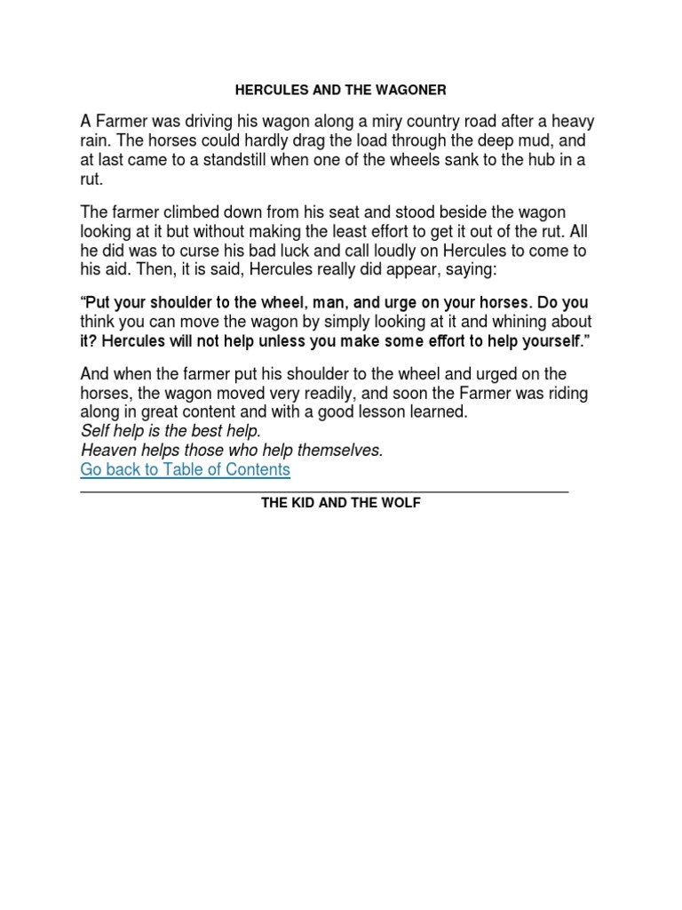 Hercules and The Wagoner | PDF