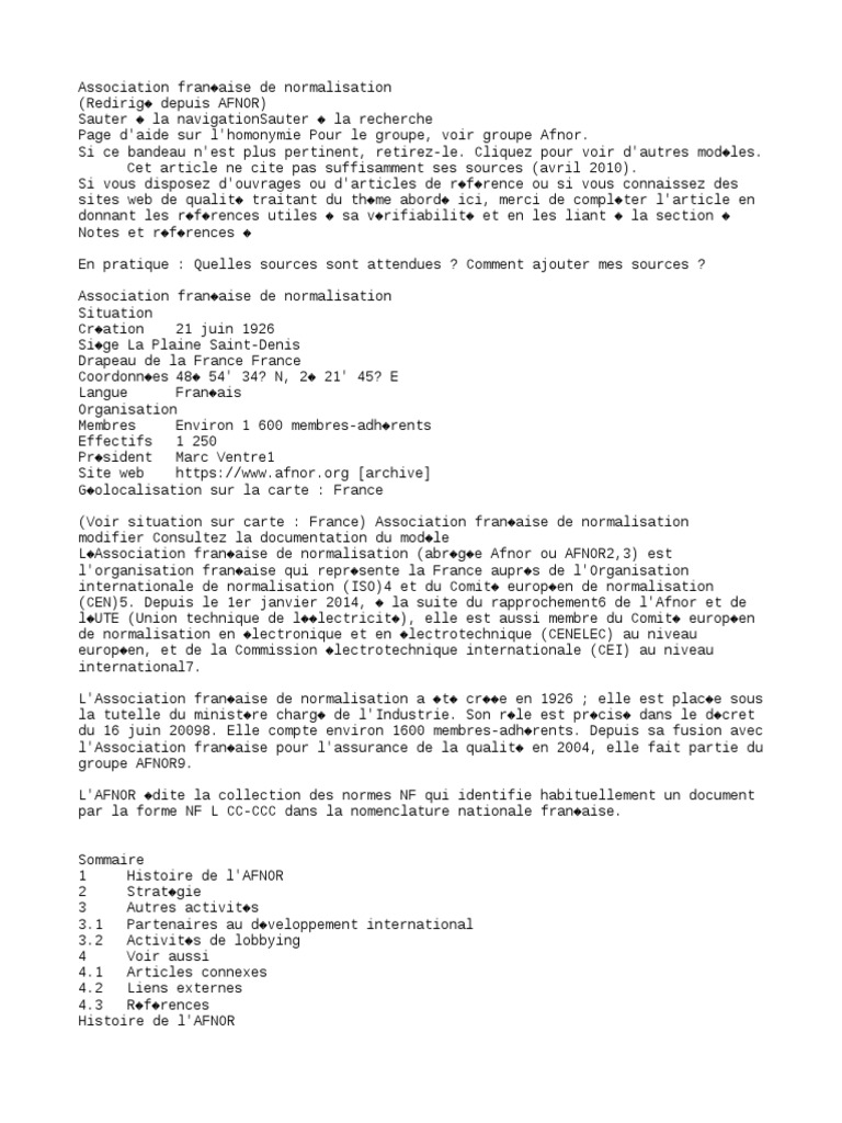 Afnor 2 | PDF | Organisation internationale de normalisation | Évaluation