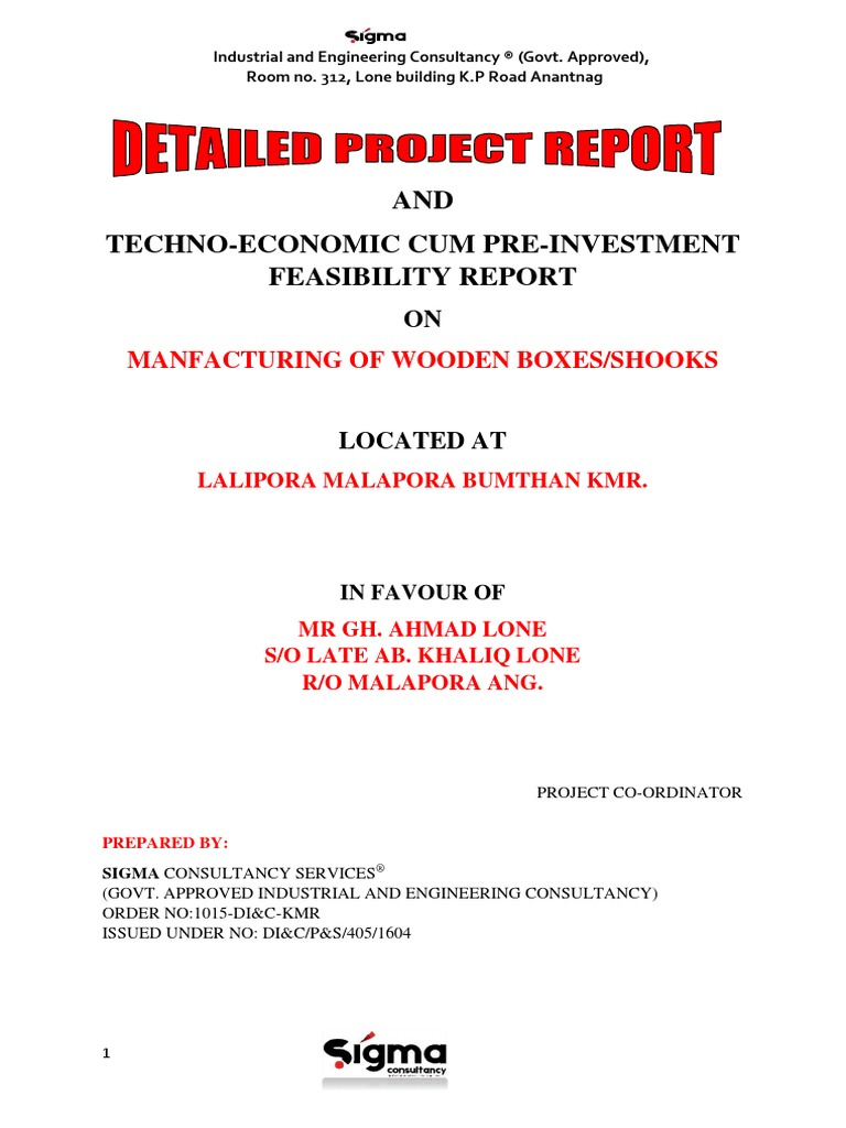 Project For Saw Mill | PDF | Depreciation | Wood