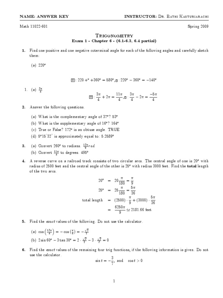 Answer 59908 Pdf Trigonometric Functions Sine