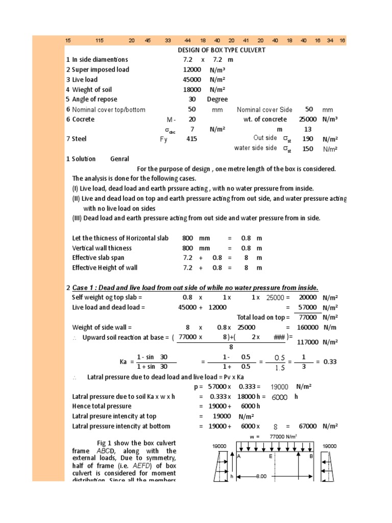 Box Culvert Design | PDF | Classical Mechanics | Applied And ...
