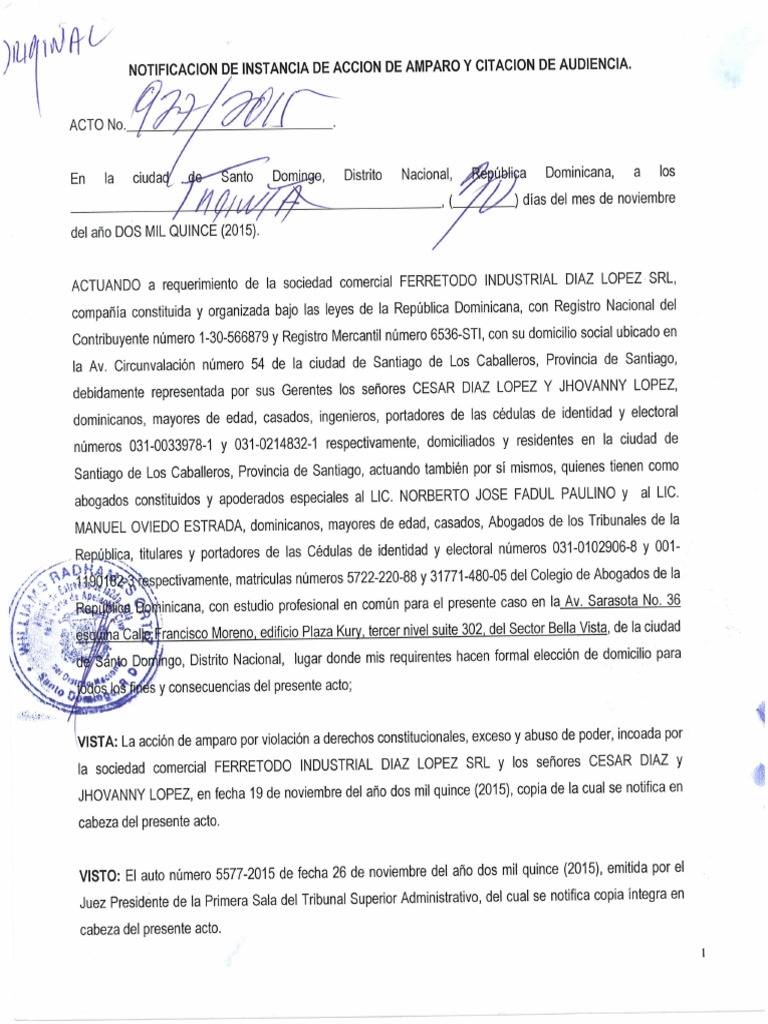 Acto de Alguacil | PDF