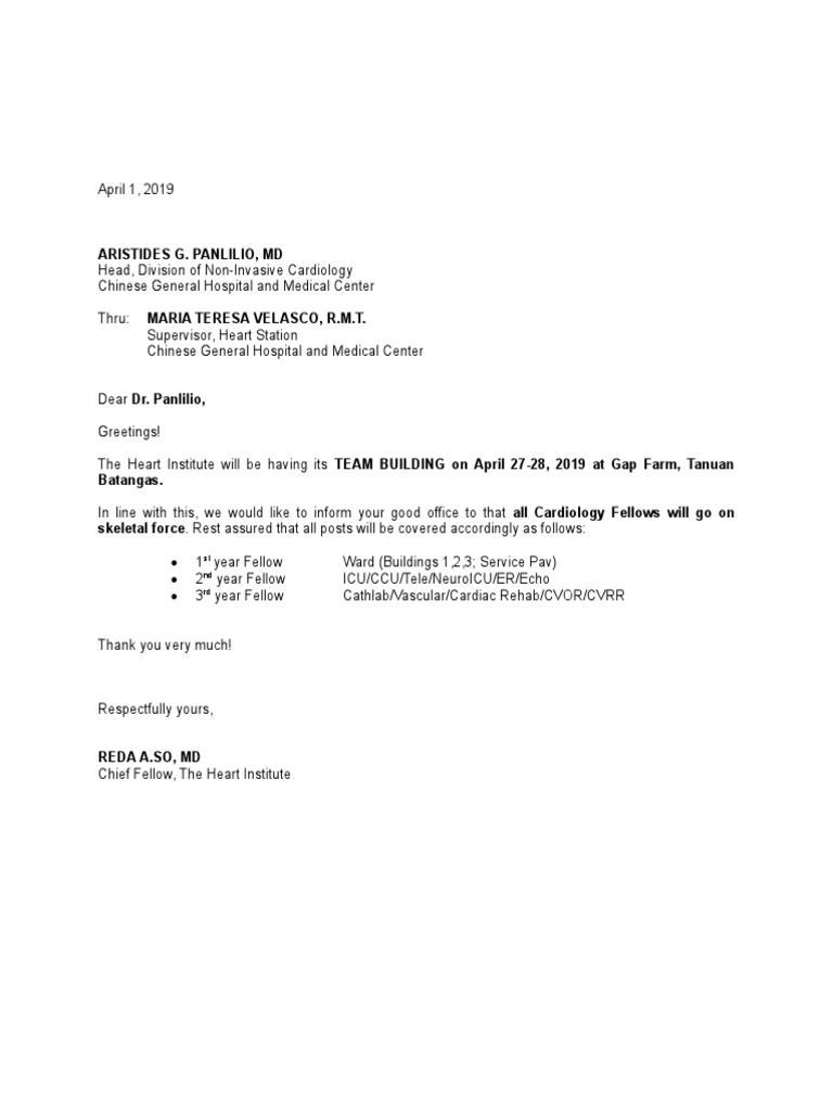 Team BLDG Letter | PDF